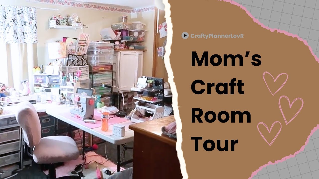 Mom's Craft Room // Craft Area Tours // Organization and Set Up - YouTube