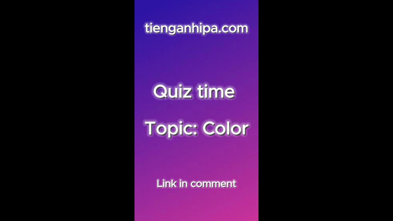 Quiz time - Topic Color - YouTube