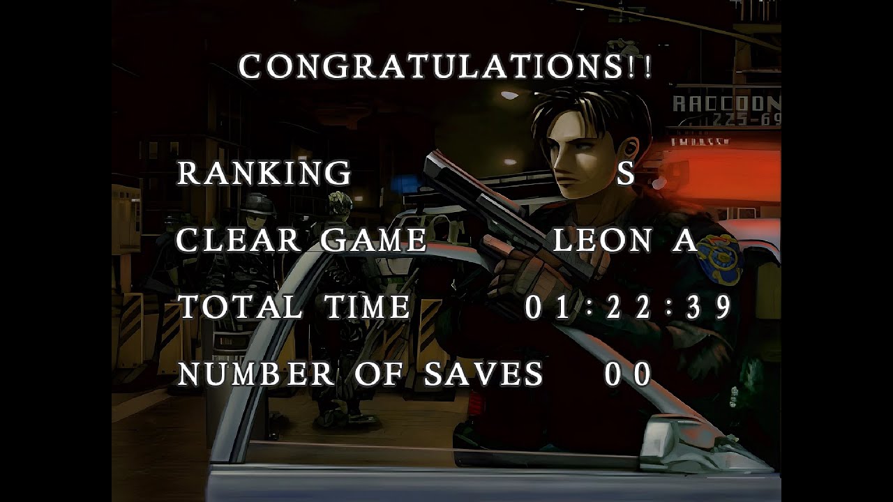 Resident Evil 2 / 1998 PC / Leon A / No Saves / S Rank / All Cutscenes ...