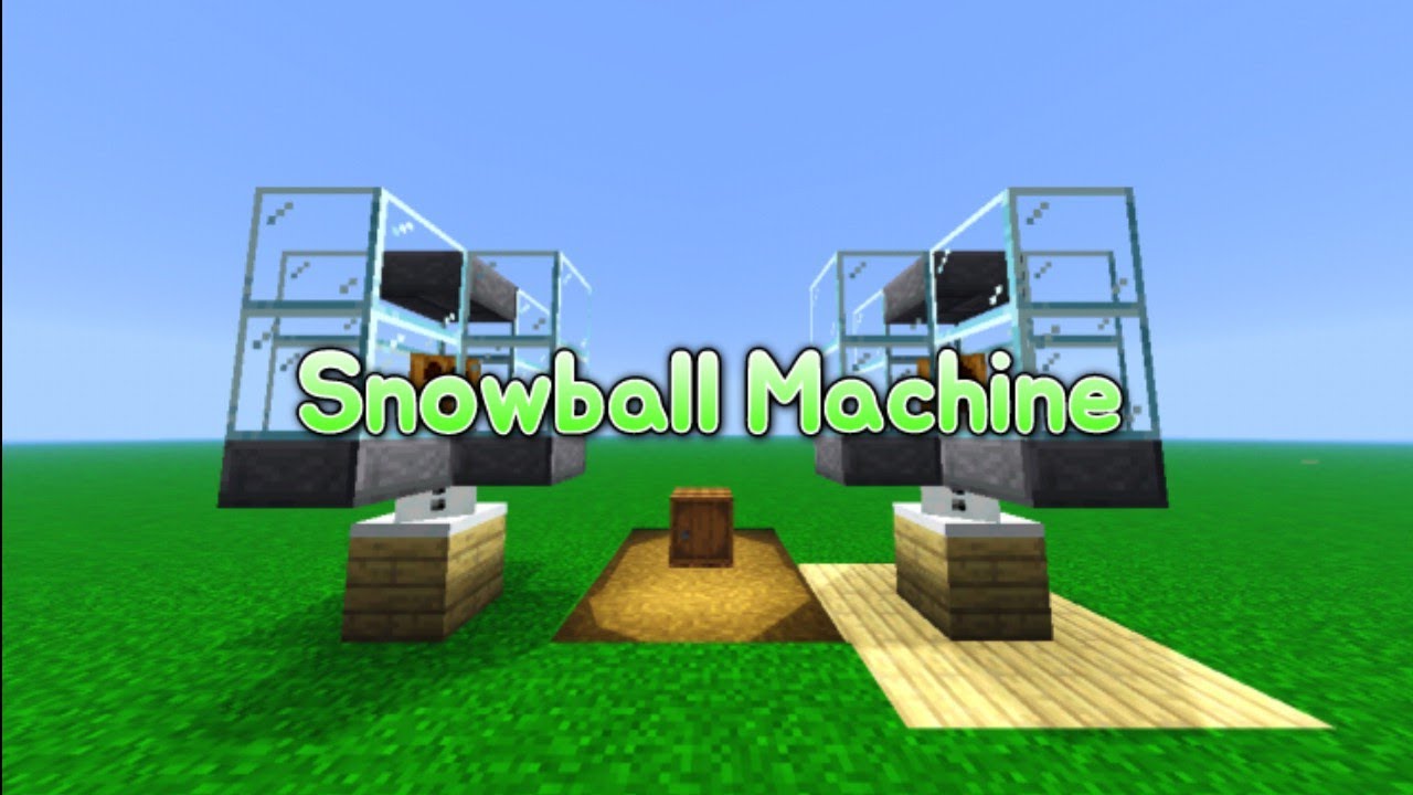 How to make Snowball Machine in Minecraft PE, BE, Java - YouTube