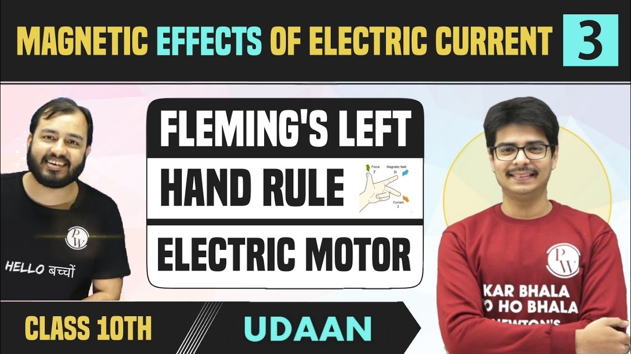 Magnetic Effects of Electric Current 03 | Fleming's Left Hand Rule ...