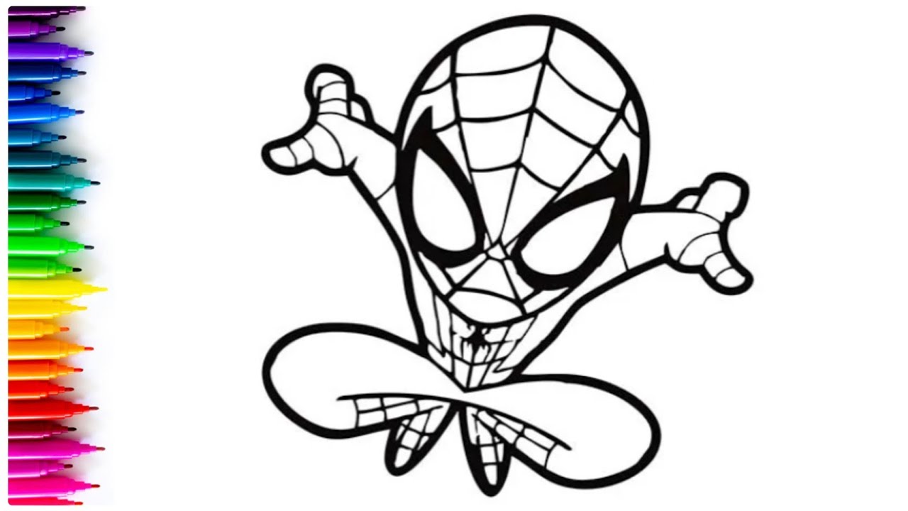 How To Draw a Spider Man , Drawing, Painting & Coloring For Kids and ...