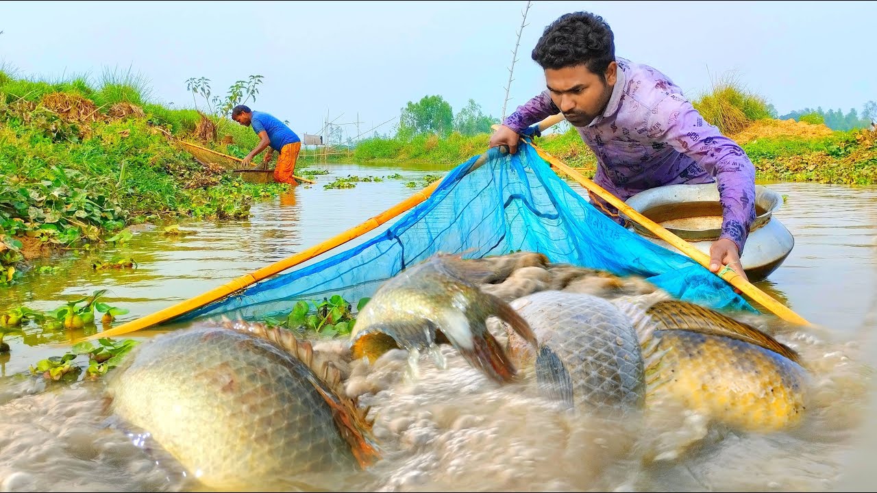 Unbelievable Catch Net Fishing~ Catching Lot of fish by cast net video ...