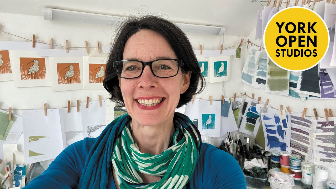 Linocut print studio tour - York Open Studios 2024 - YouTube