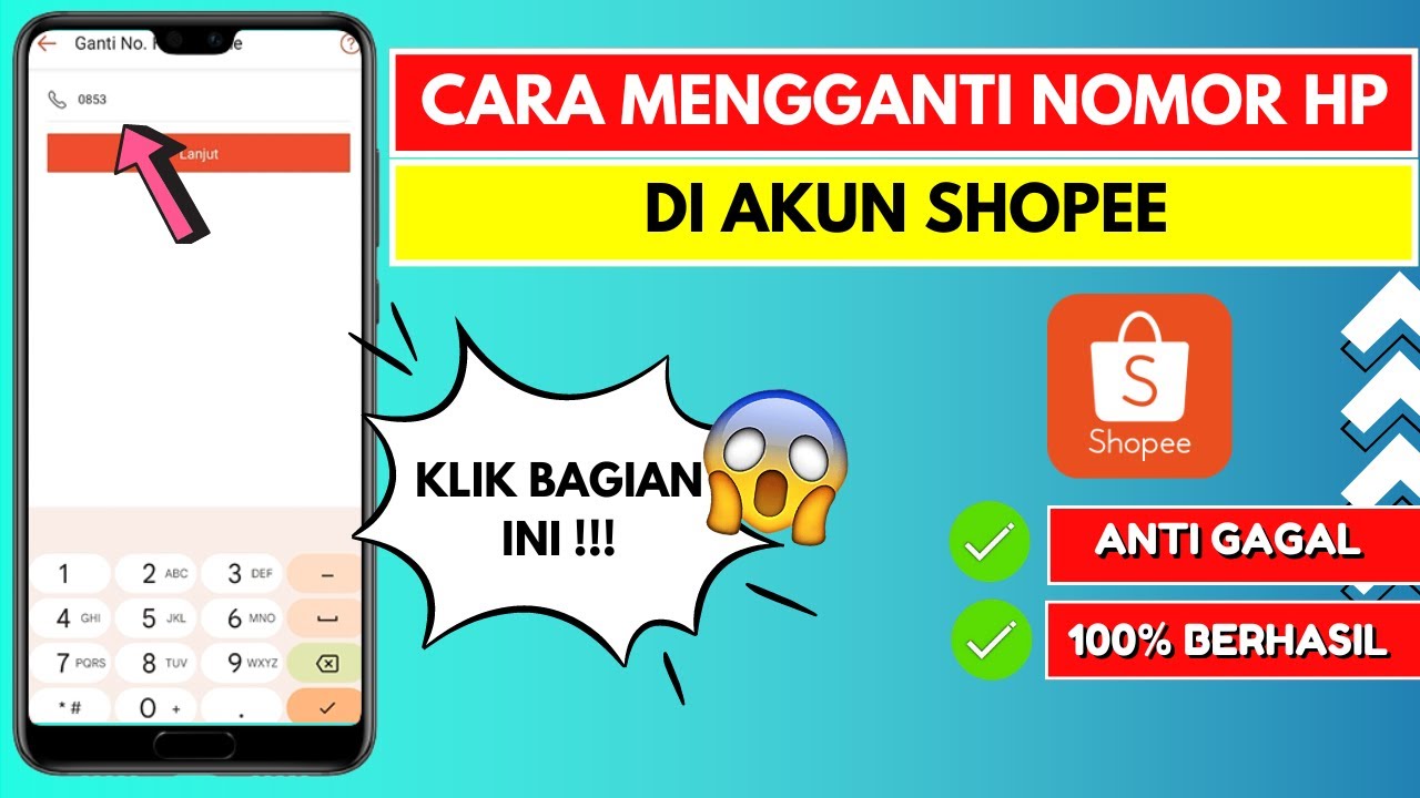 Cara Mengganti Nomor HP Akun Shopee - YouTube