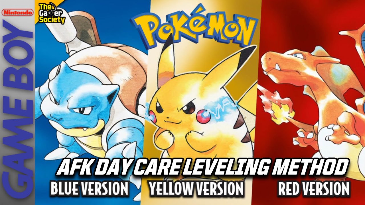 POKÉMON BLUE/YELLOW/RED | AFK DAY CARE LEVELING METHOD - YouTube