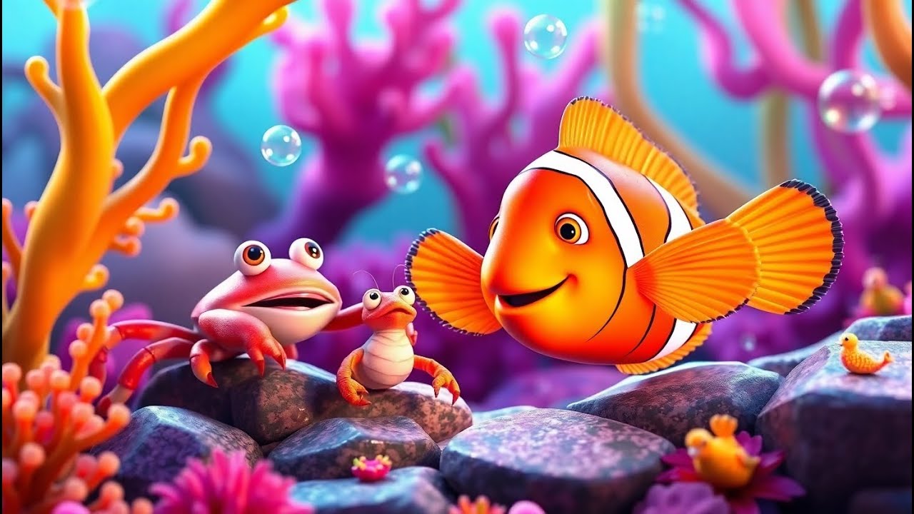 Underwater Wheels | The Fish Bus Rhyme | Ocean Adventure Song for Kids ...