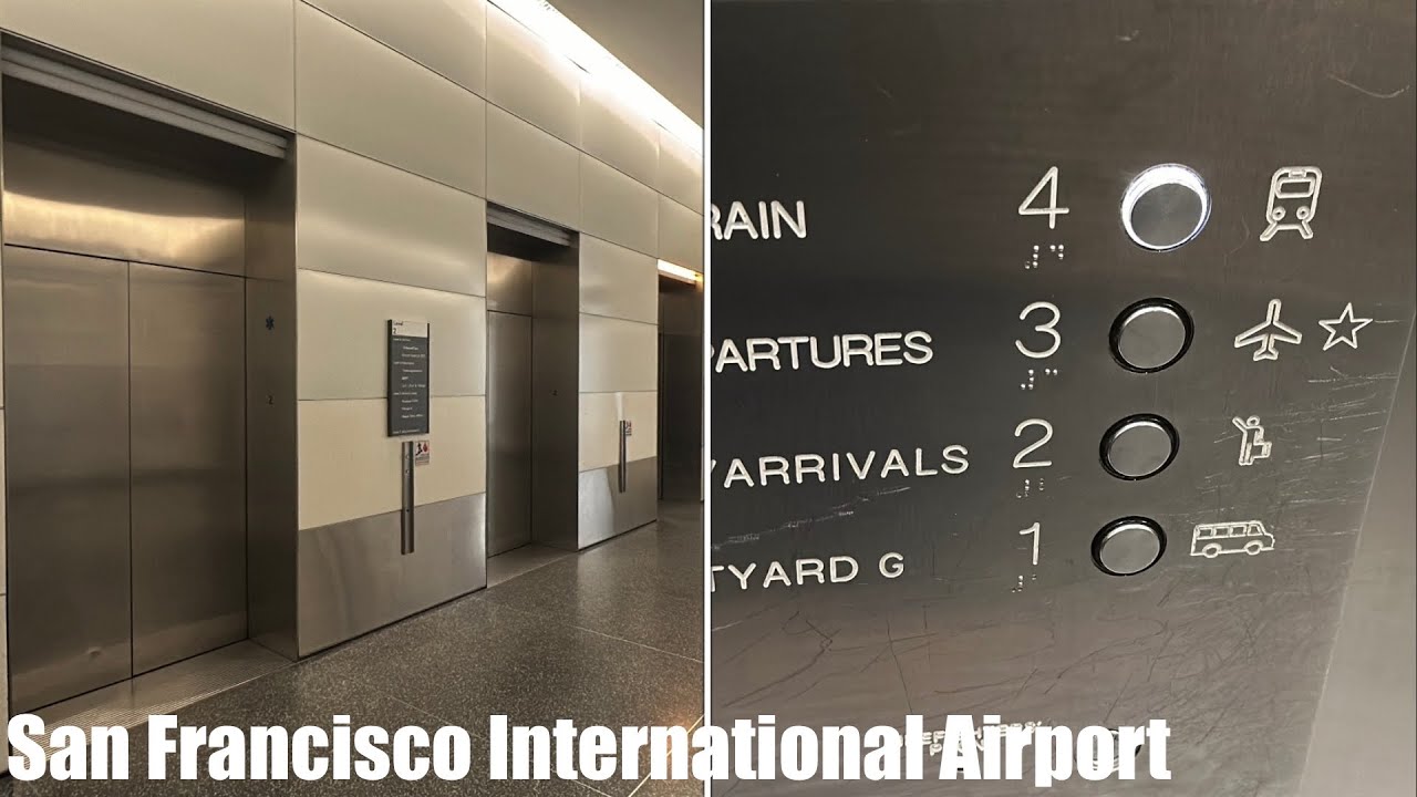 Nice ThyssenNorthern Traction Elevators @ International Terminal G, San ...