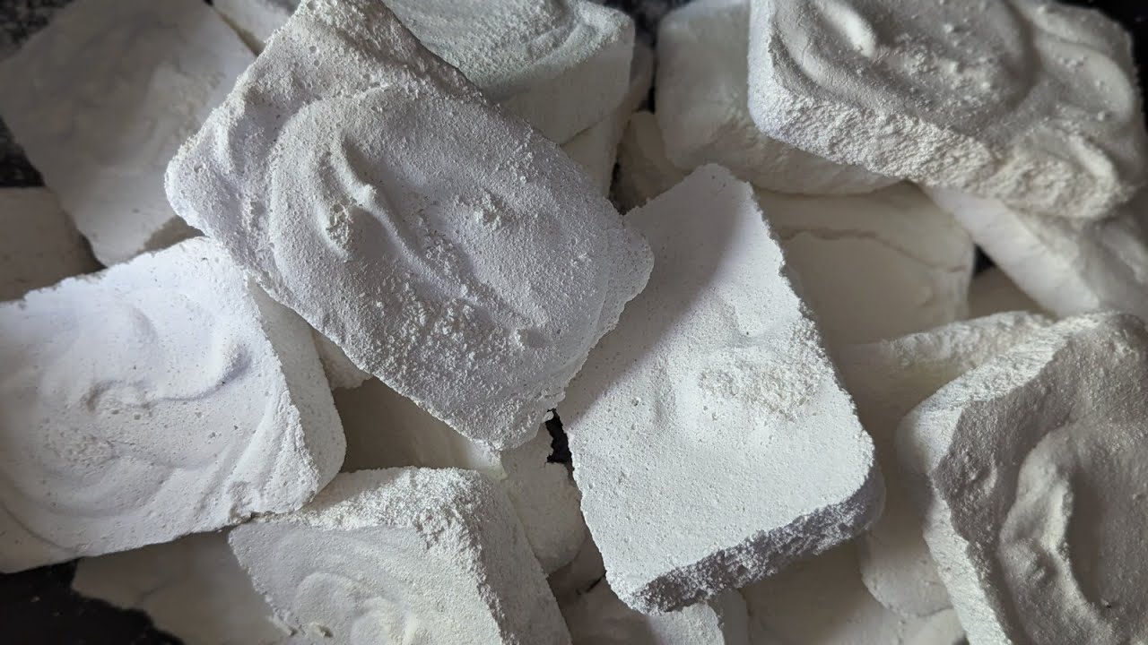 Delicious pieces of crushed Chalk. Snow texture. ASMR - YouTube