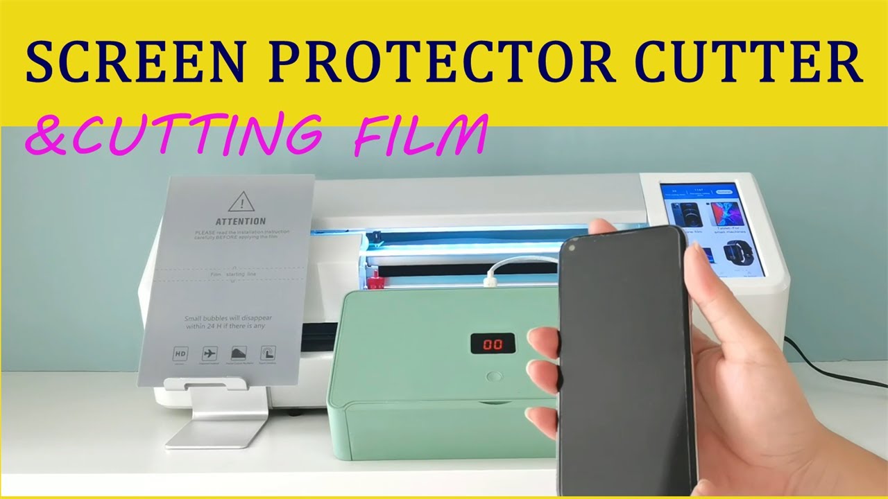 Amazing, intelligent mobliephone screen protector film cutting machine ...