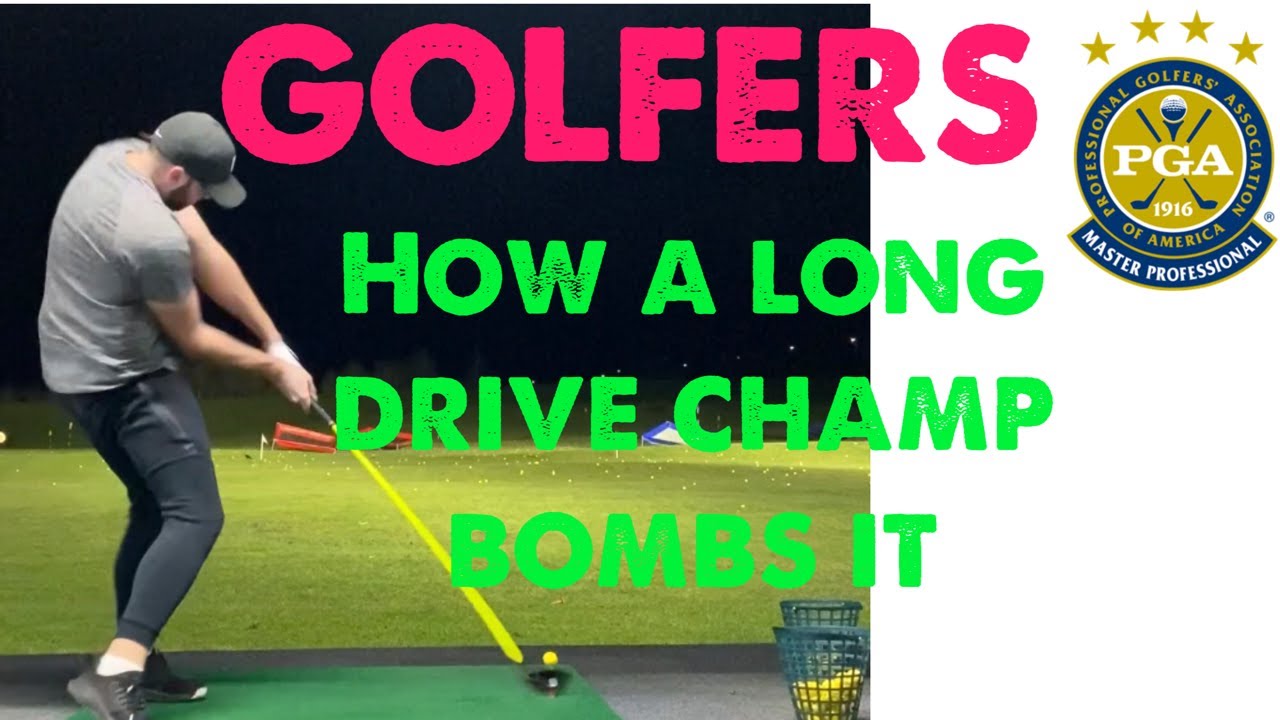 How do long drive golf champions hit the ball so far - YouTube