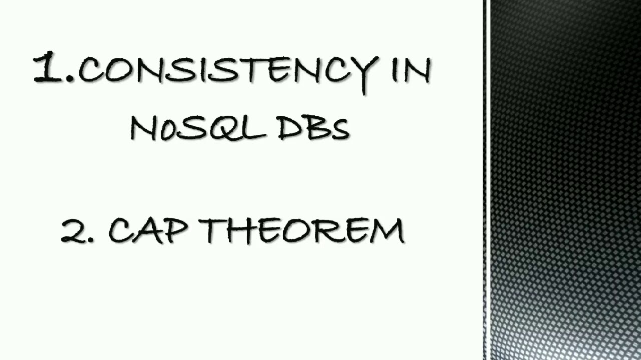 CAP Theorem | Consistency in NoSQL DBs - YouTube