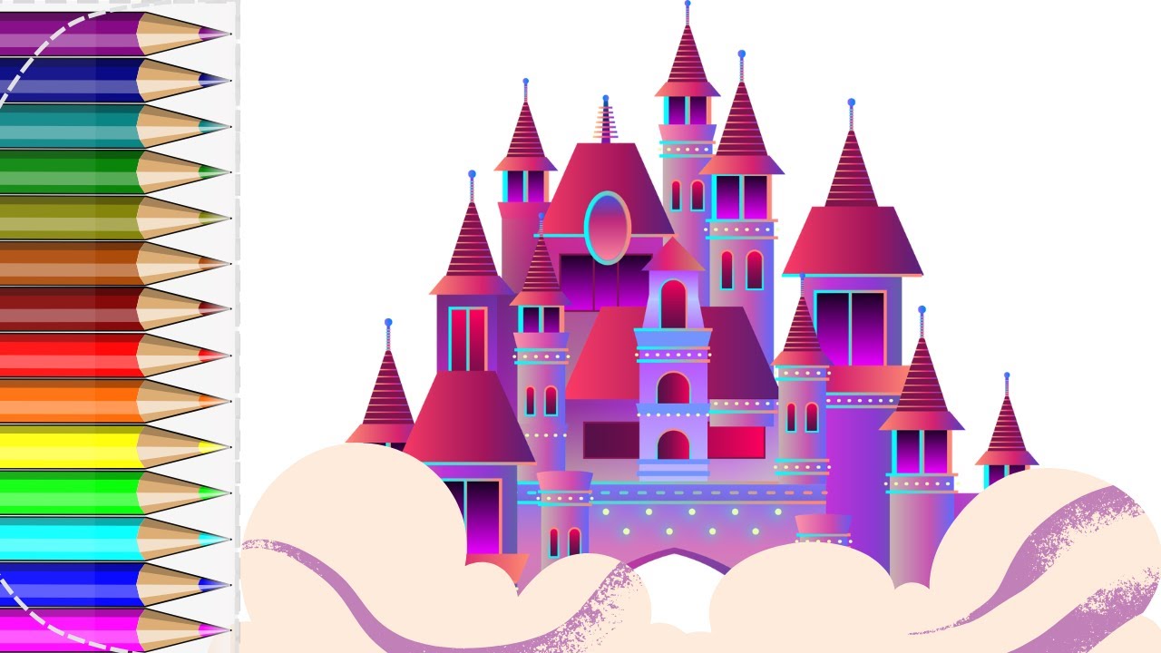 Magical House Drawing and Coloring for Kids and Toddlers | Art Fun ...