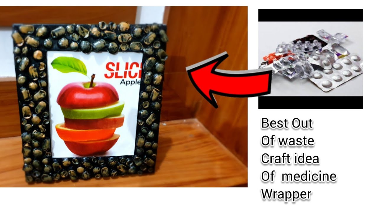 Best waste Craft Idea Of Medicine Wrapper/DIY In Tablet Cover/ഗുളികയുടെ ...