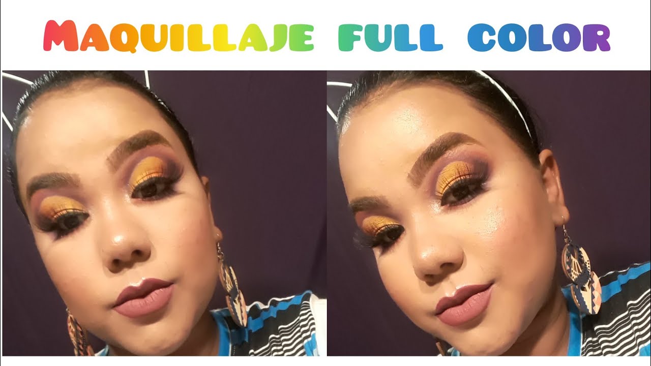 TUTORIAL DE MAQUILLAJE FULL COLOR💛🧡💜 #makeup #fullcolor #beauty - YouTube
