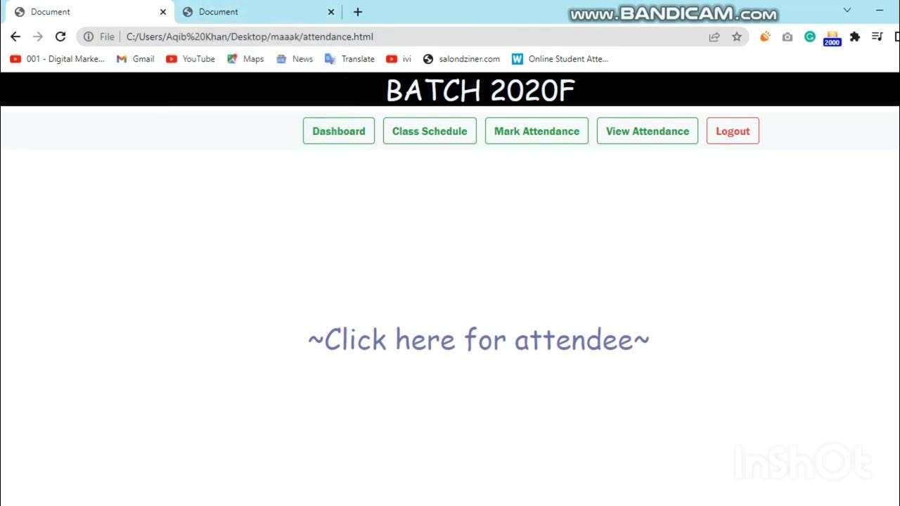 Attendance Management System in | HTML | CSS | JAVASCRIPT - YouTube