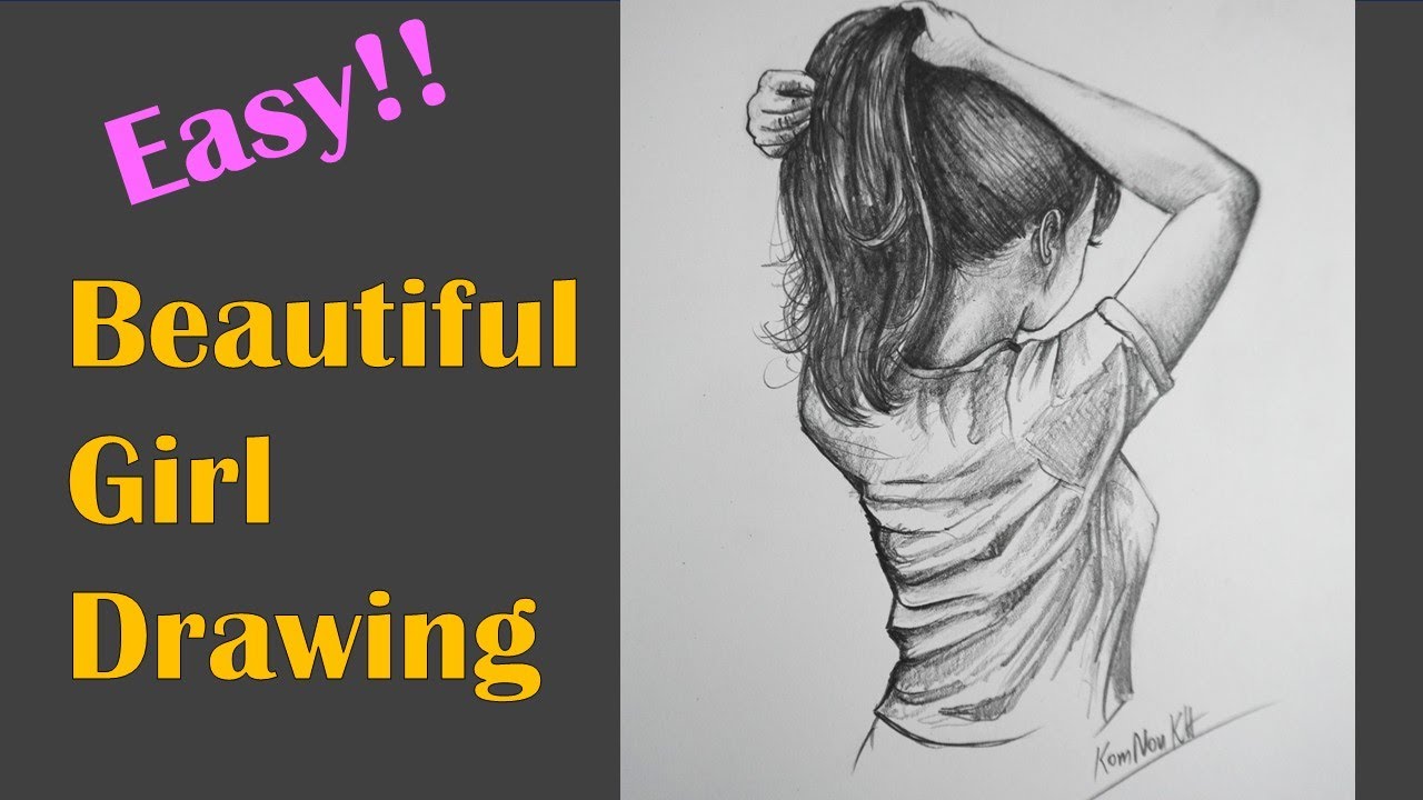 How to draw a beautiful girl easy for beginners. /Beautiful girl ...