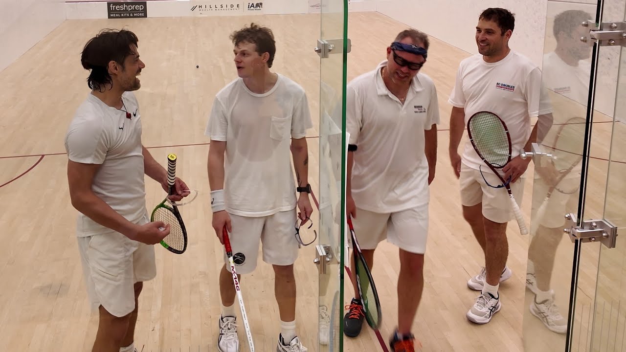 Viktor Berg+JDV v Shawn DeLierre+Liam Marrison-Full Match-Vancouver Lawn Summer Squash Tourney ...