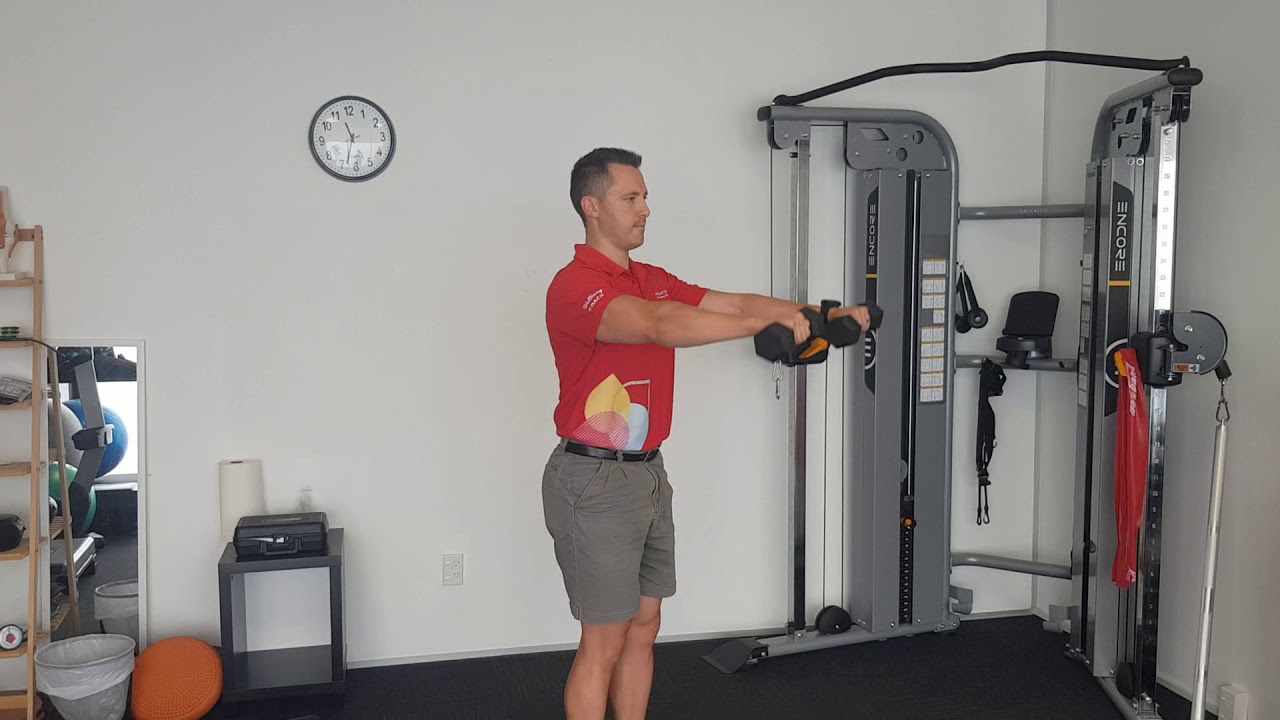 Standing - Dumbbell - Shoulder Flexion - YouTube
