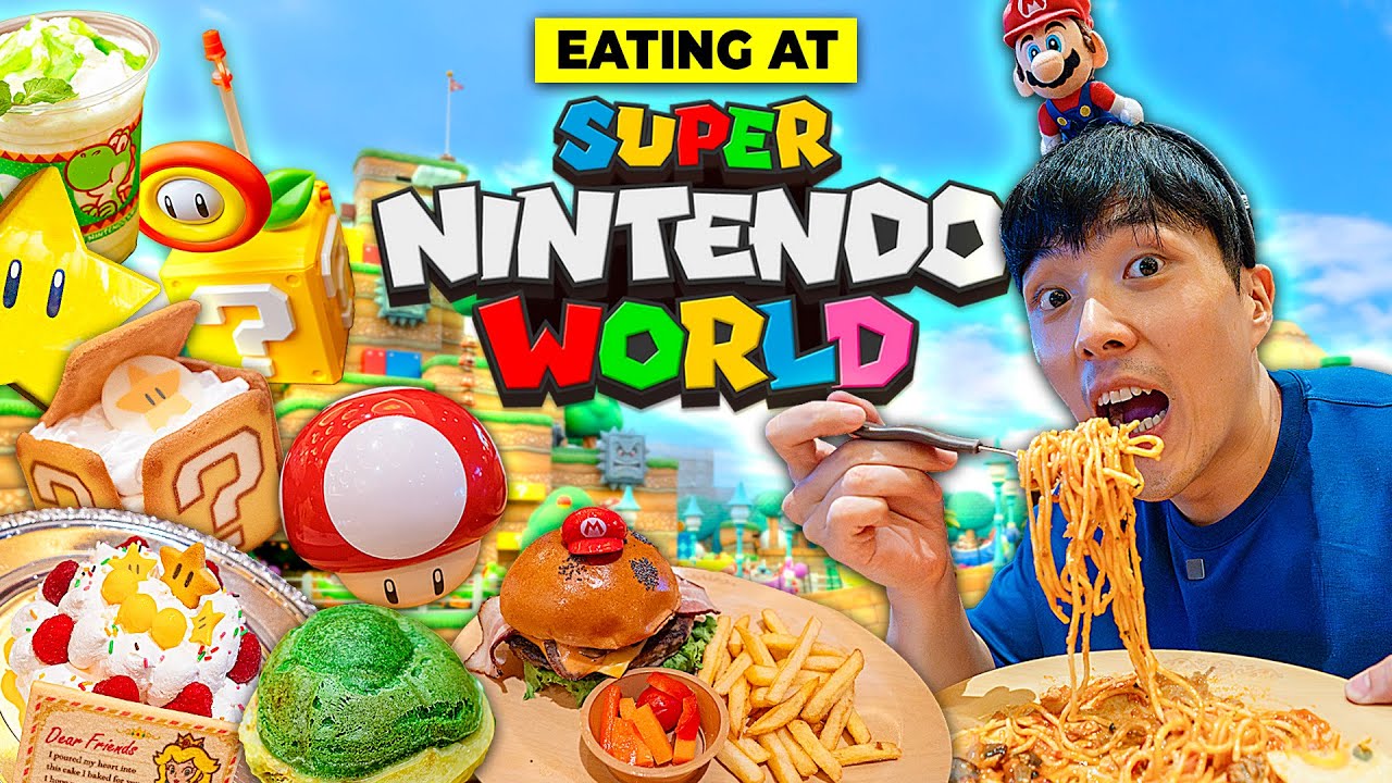 I Tried Every Food of Super Nintendo World! - YouTube