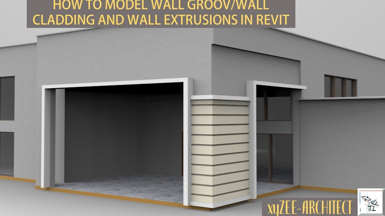 how to model #wall groove and extrutions in #revit - YouTube