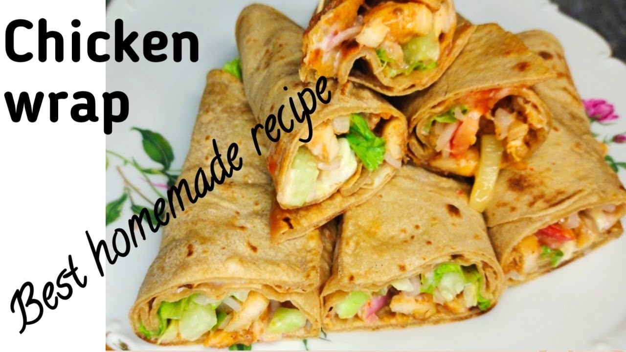 Chicken chapati Wrap | Chicken Wrap Recipe | Best Snacks to make at ...