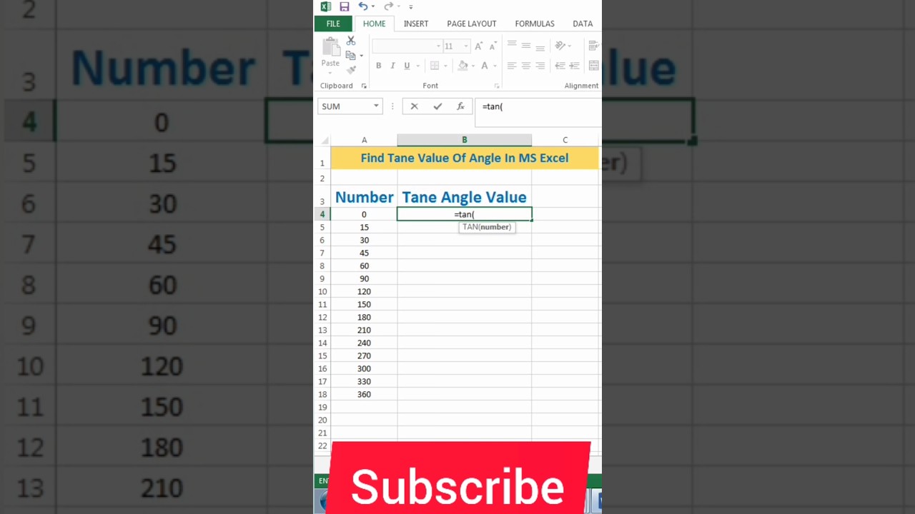 Find Tane Angle Value In Excel shorts exceltricks excel mcel viral Find Tane Angle Value In Excel shorts exceltricks excel mcel viral