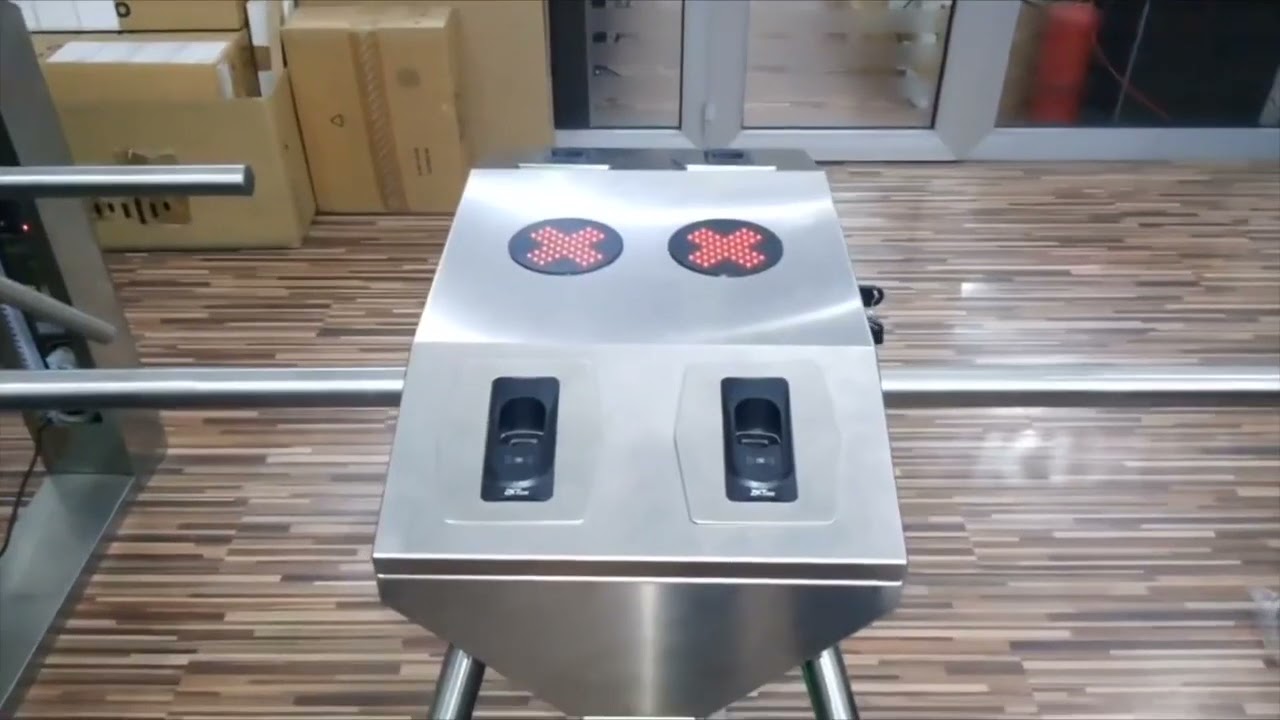 ZKTeco TS1200 tripod turnstile series by The Security Mill - YouTube