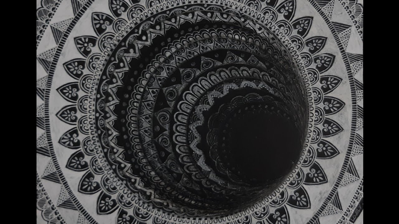 3D MANDALA ART | GRID TUTORIAL | STEP-BY-STEP - YouTube