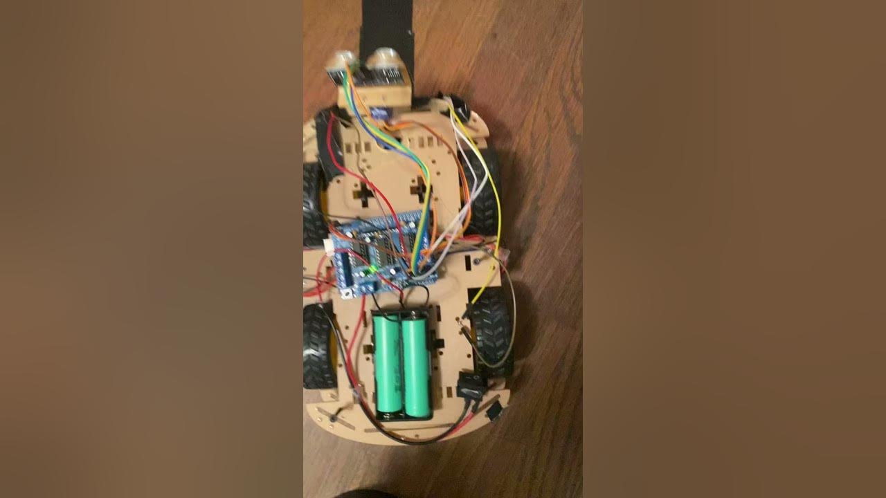 Arduino self driving robot line follower and obstacle avoidance final track - YouTube