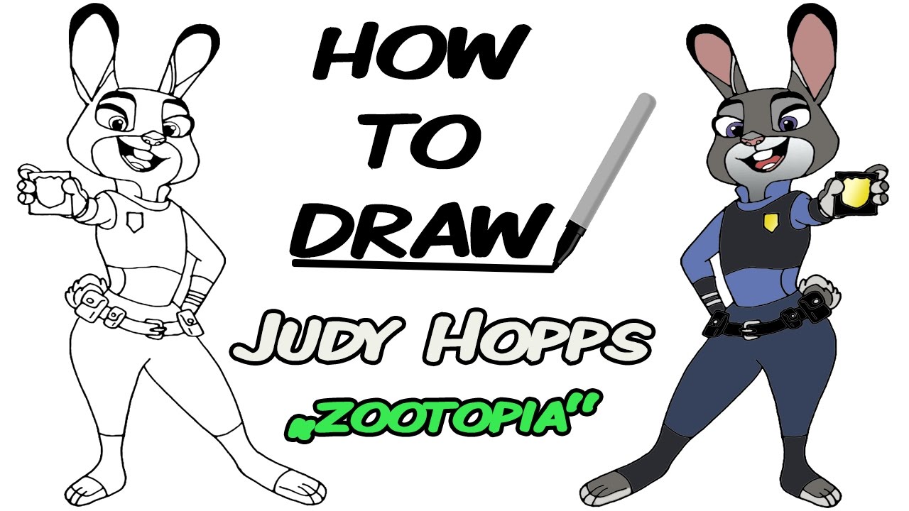 How To Draw Judy Hopps - Zootopia - Cartoons | Speed Drawing - YouTube