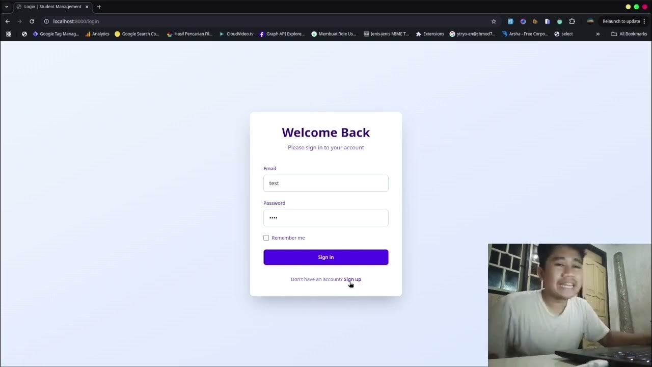 PENJELASAN LOGIN DAN LOGOUT WEBSITE STUDENT MANAGEMENT (UAS PERANCANGAN WEB) - YouTube
