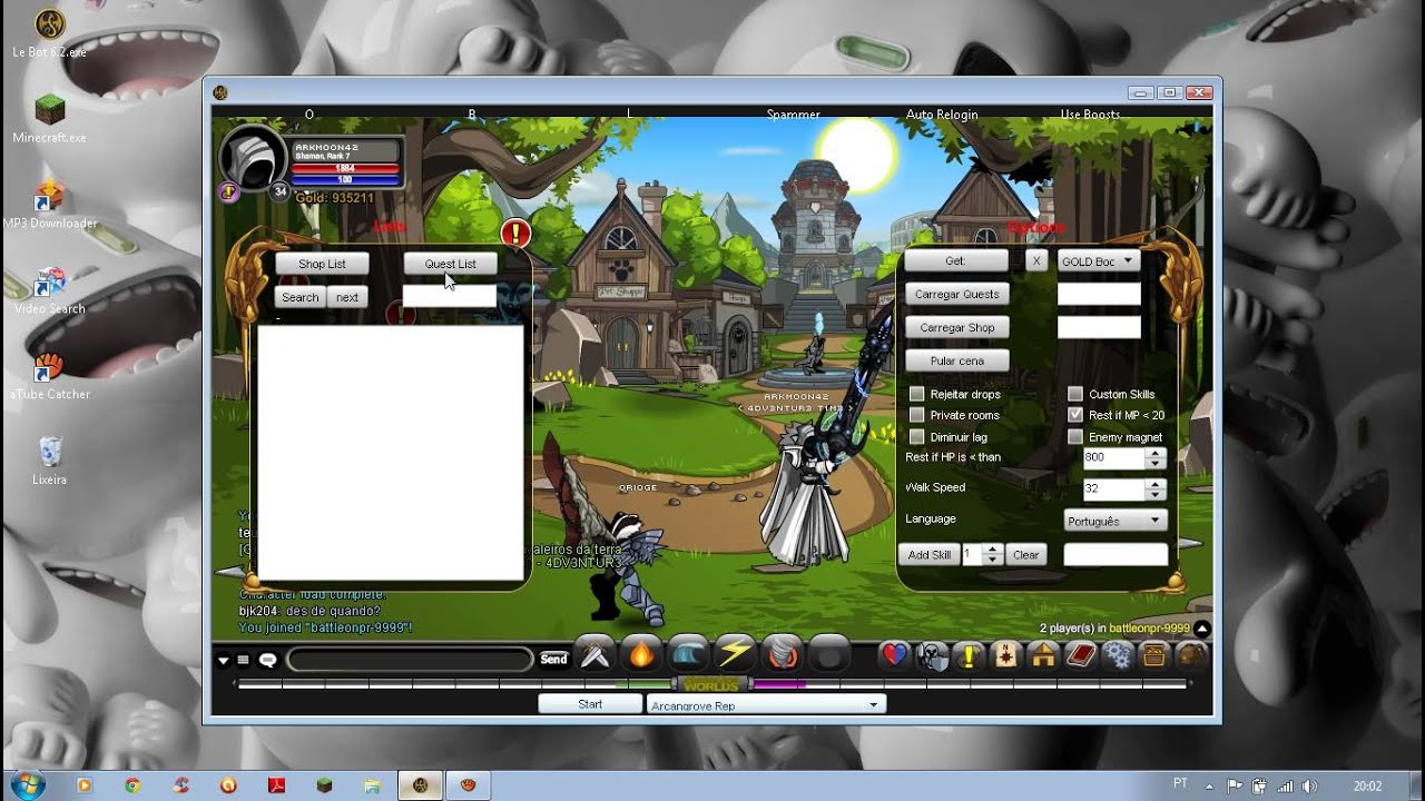Aqw Le Bot 6.2 como usar - YouTube