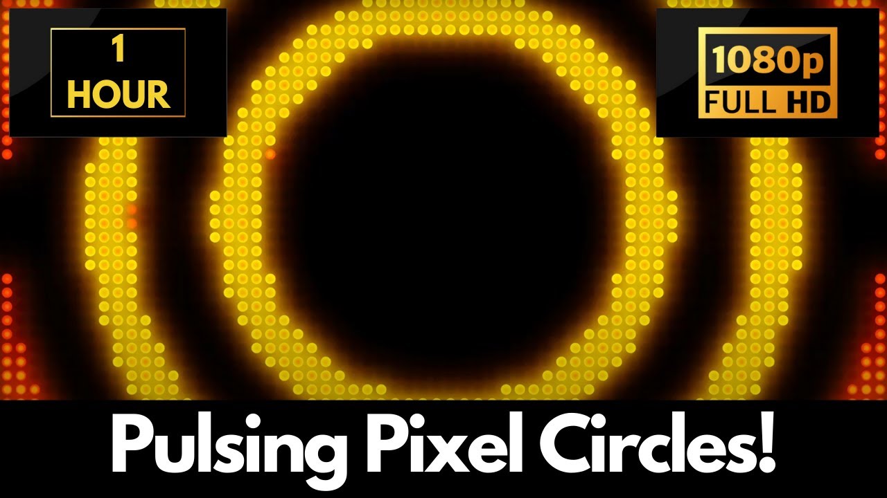 Pixelated Light Stage Glowing Circle Screensaver | VJ Loops | 1 HOUR ...