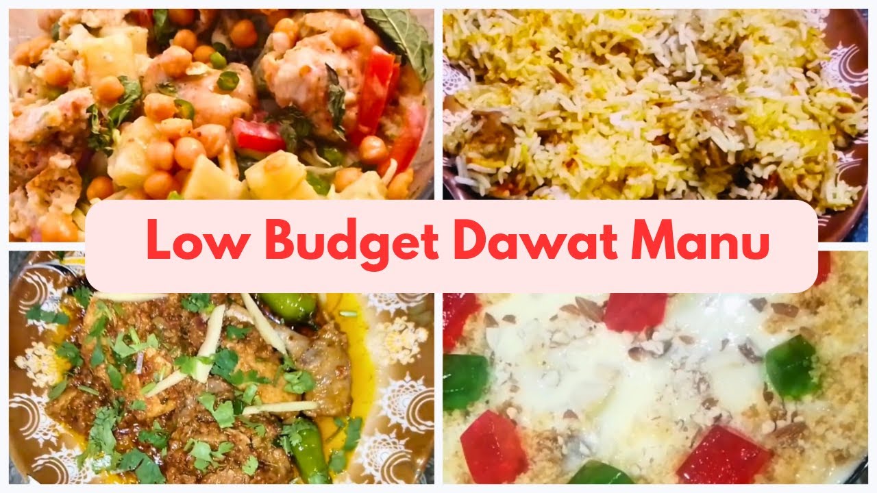Low Budget Dawat Manu recipes by MH Food Paradise - YouTube