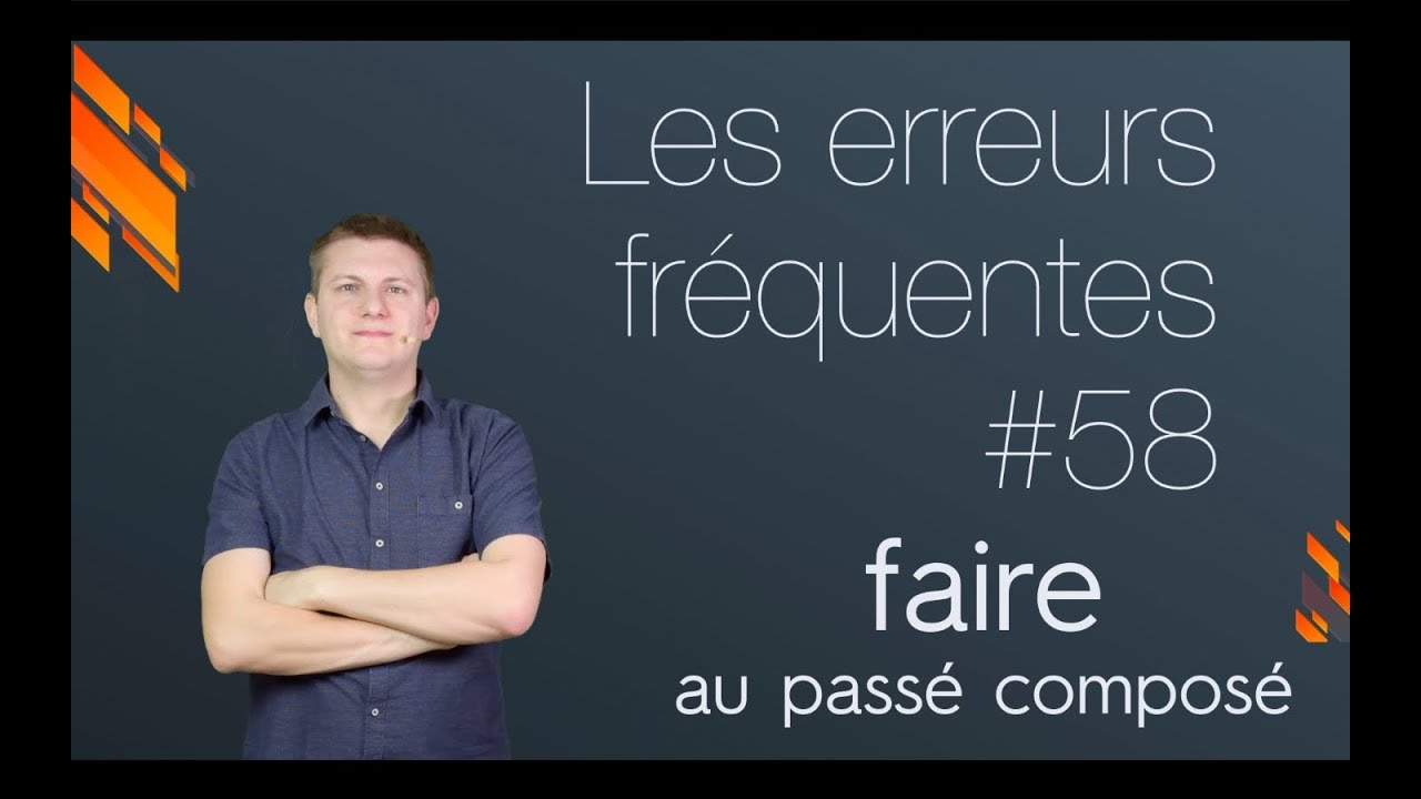 "faire" au passé composé (Conjugaison française) - YouTube