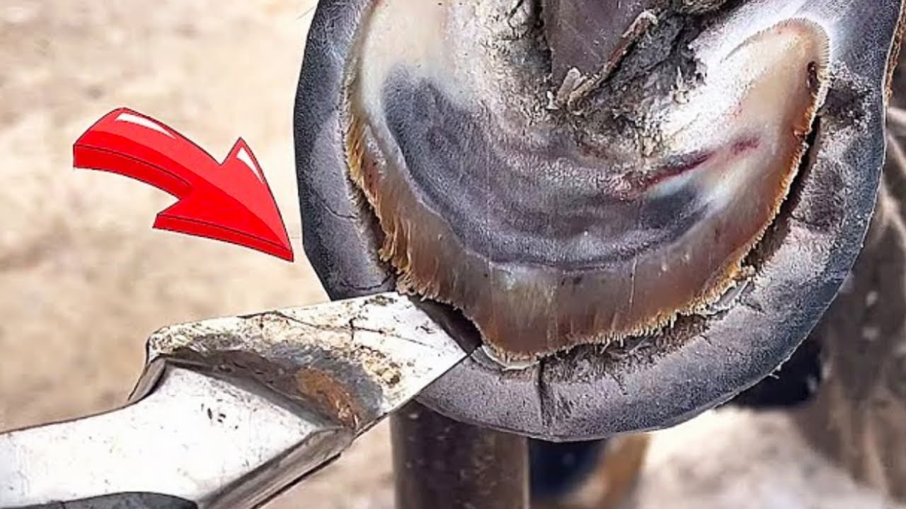 There was a shocking crack in the donkey's hoof, which was treated by ...