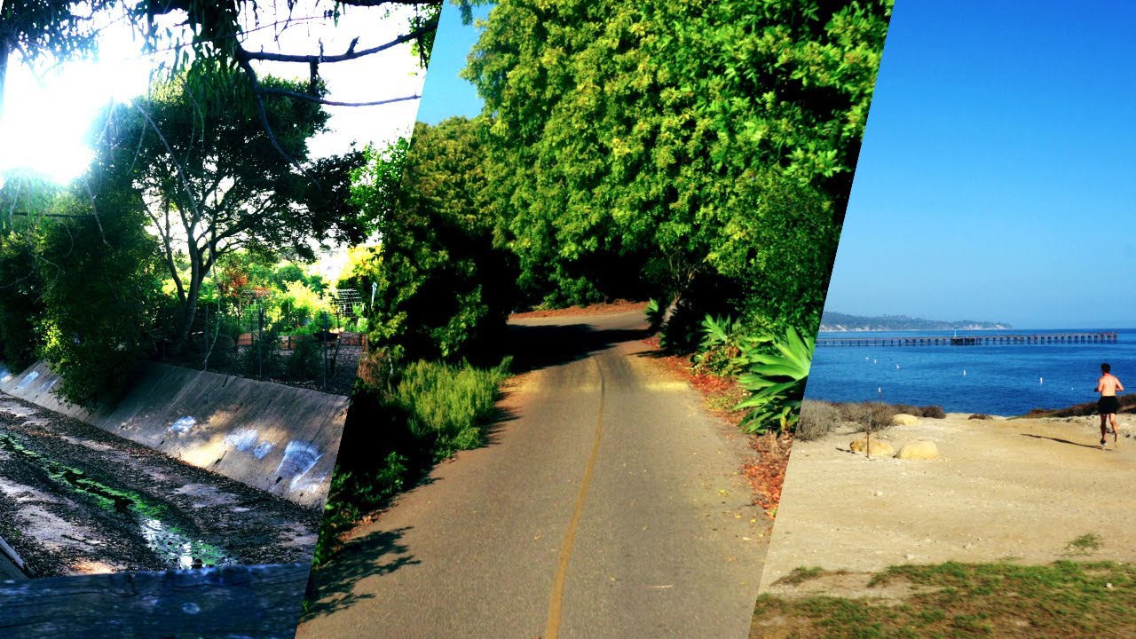 Goleta to Santa Barbara - Full Bike Path Trip - Obern Trail, UCSB ...