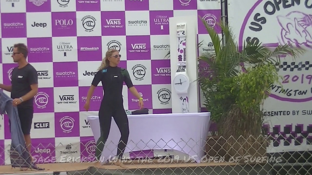 Sage Erickson Warms up at the US Open of Surfing 2019 - YouTube