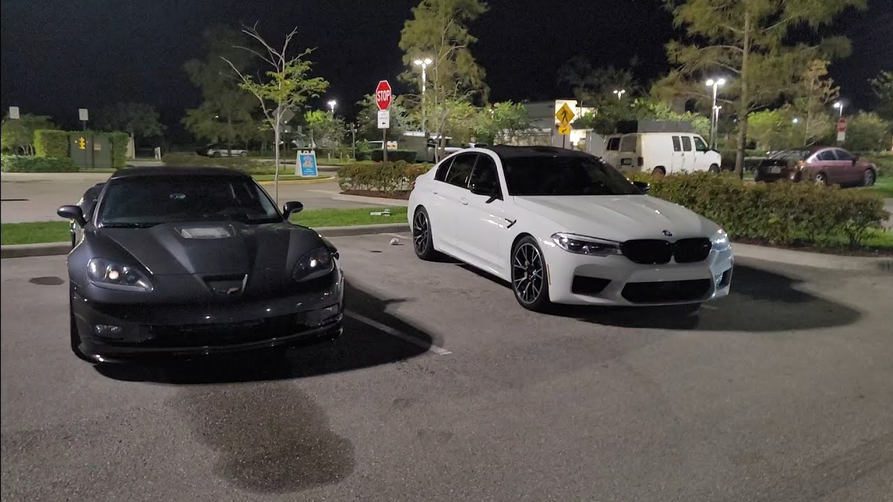 2019 BMW M5 Competition OTS 93 vs 2010 C6 Corvette ZR1 - YouTube