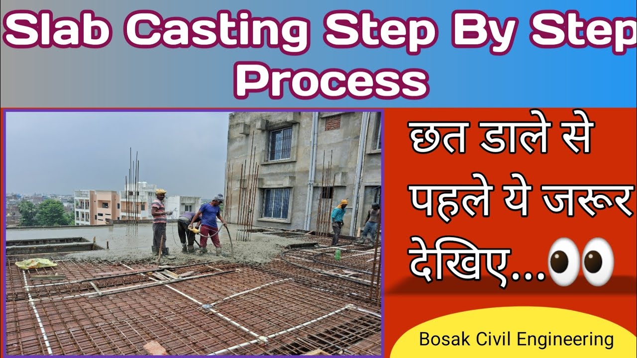 Step By Step Slab Casting work | Constructions | Bosak Civil ...