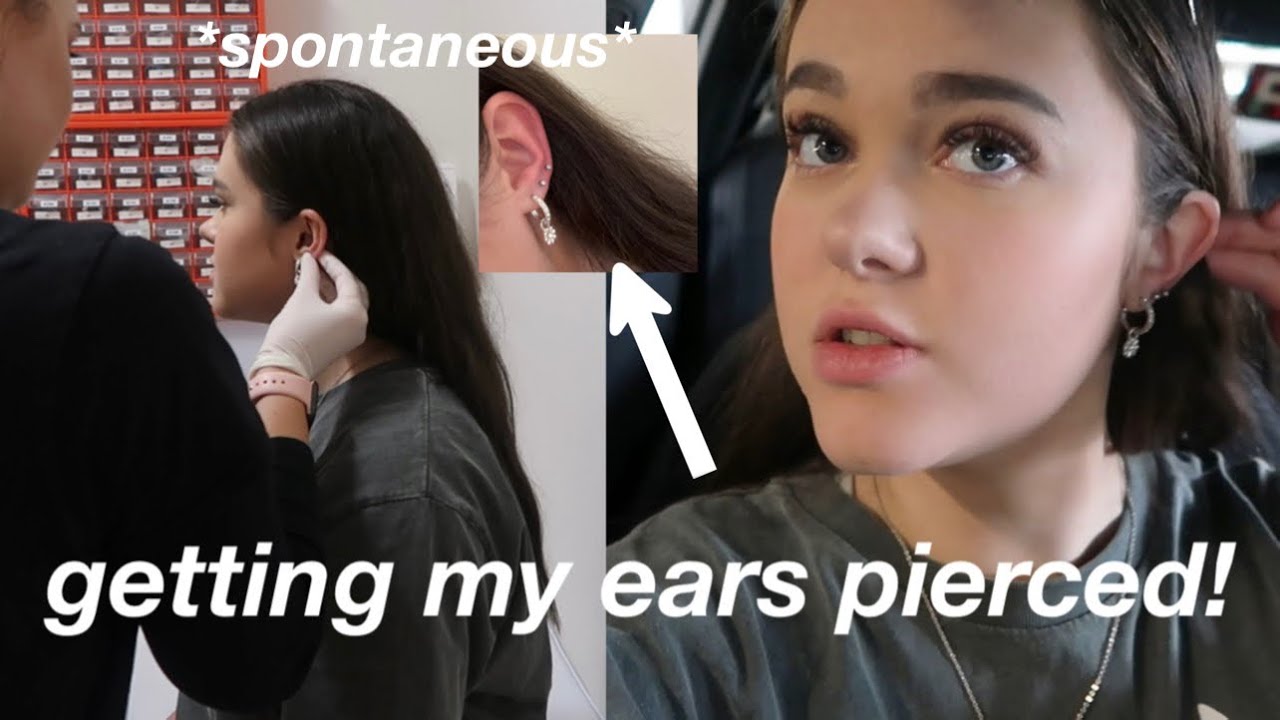 VLOG: Getting My Ears Pierced! *spontaneous* - YouTube