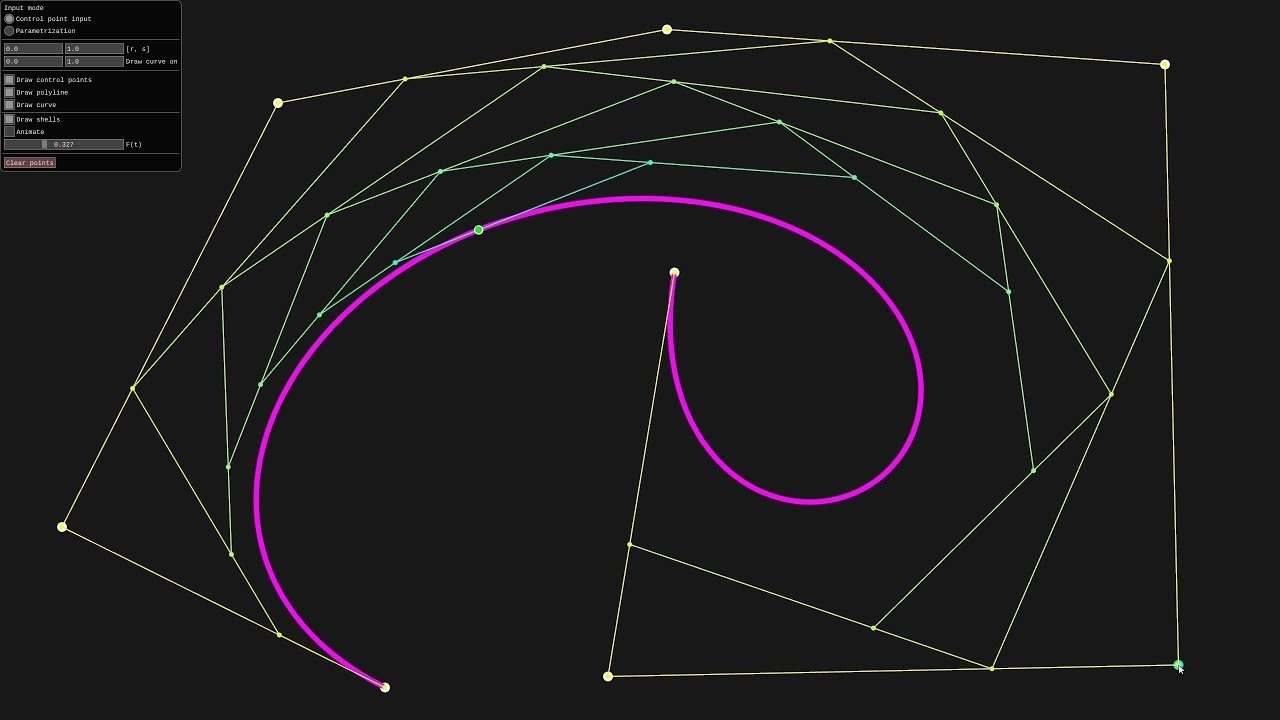 Curves - De Casteljau algorithm - YouTube