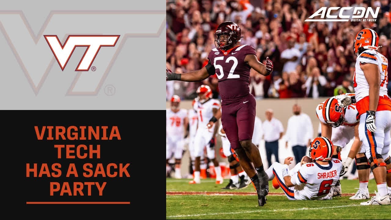 Virginia Tech's Defense Has A Sack Party Against Syracuse - YouTube