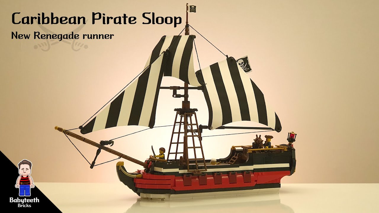 LEGO pirates MOC : Caribbean Pirate Sloop (new renegade runner) 레고 해적 ...