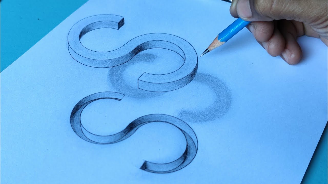 How To Draw 3D Trick Art On Paper Letter S Drawing 3D With Pencil how-to-draw-3d-trick-art-on-paper-letter-s-drawing-3d-with-pencil