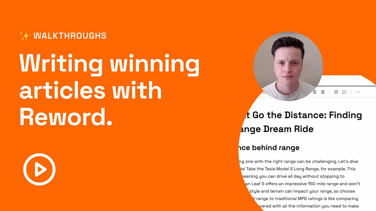 How to Write Outstanding Articles with Reword - YouTube