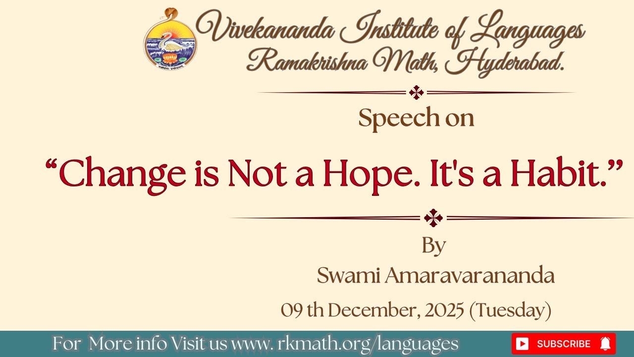 "Change is Not a Hope. It's a Habit" 35C_EC - YouTube