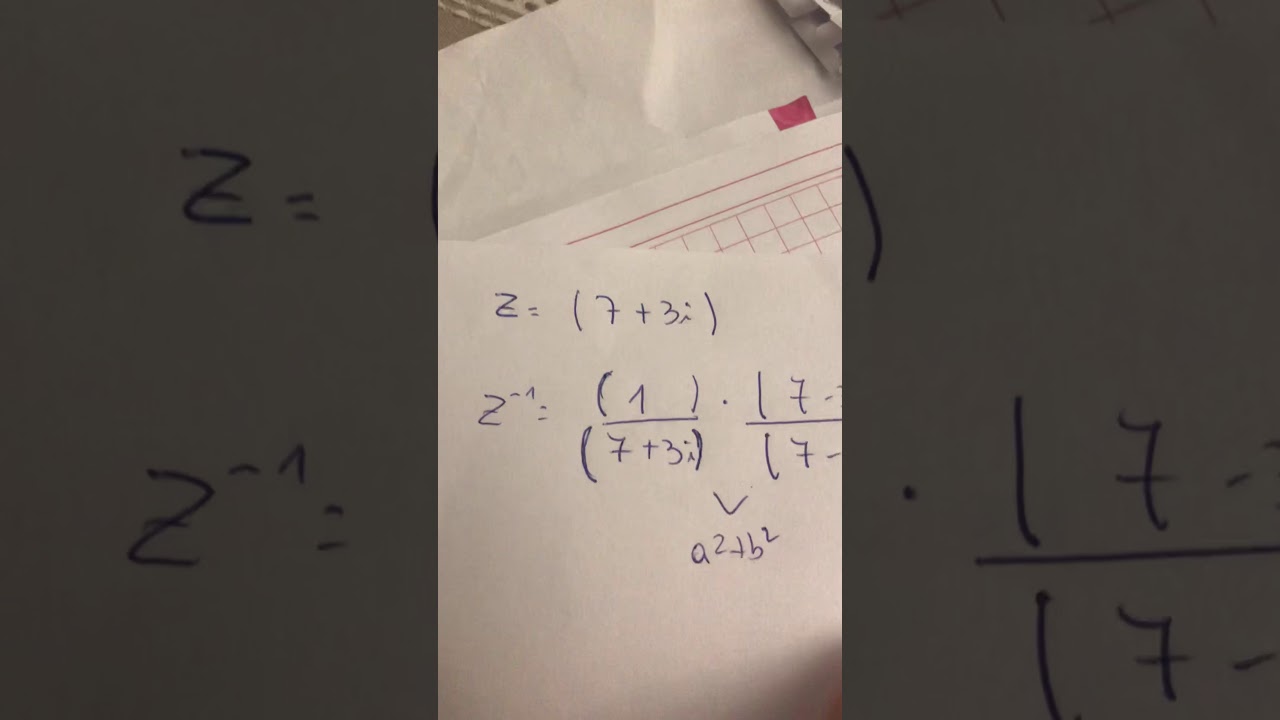 Inverso multiplicativo de un complejo - YouTube