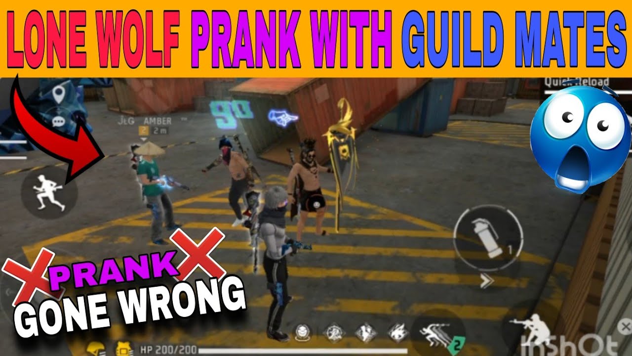 FREE FIRE NEW LONE WOLF PRANK 😲 WITH GUILD MEMBERS 🥶 || PRANK GONE ...